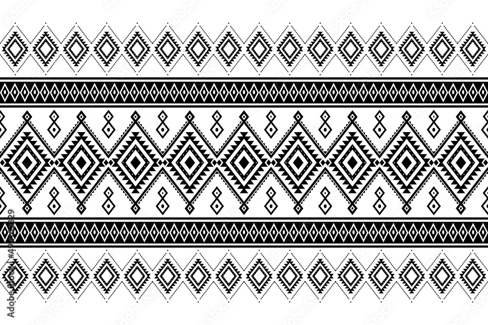 Geometric ethnic oriental seamless pattern traditional Design for ...