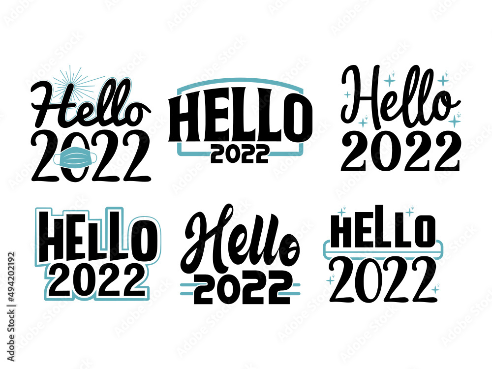 Hello 2022 Bundle SVG Cut File, New Year Svg, Hello Svg, 2022 Shirt Svg ...