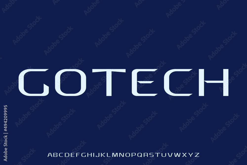 Modern technology alphabet font, Typography sport, futuristic, simple ...