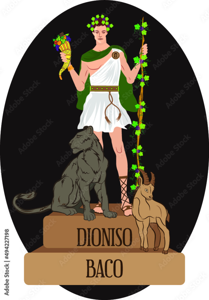 Vector illustration isolated of mythological God Greek and Roman ...