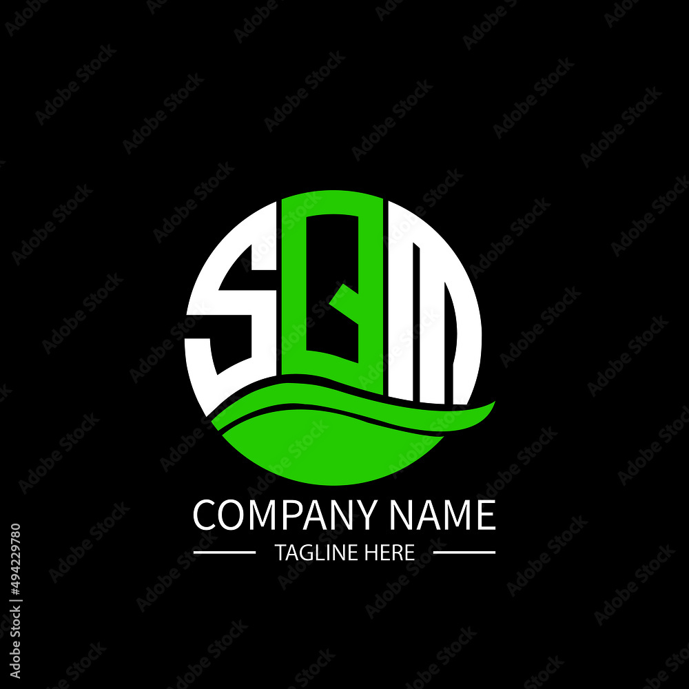 SQM logo monogram isolated on circle element design template, SQM ...