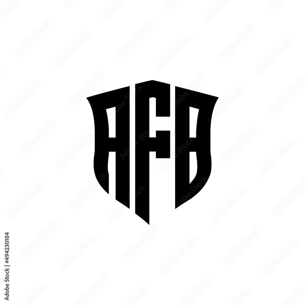 AFB letter logo design with white background in illustrator, vector ...
