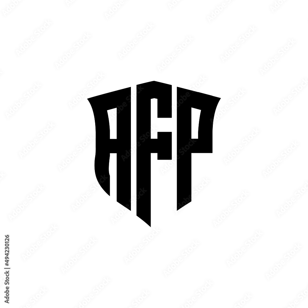 AFP letter logo design with white background in illustrator, vector ...
