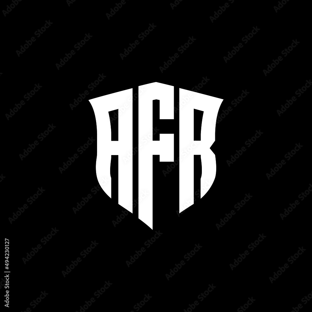 AFR letter logo design with black background in illustrator, vector ...