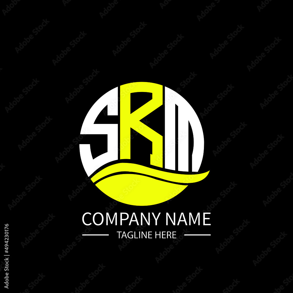 SRM logo monogram isolated on circle element design template, SRM ...