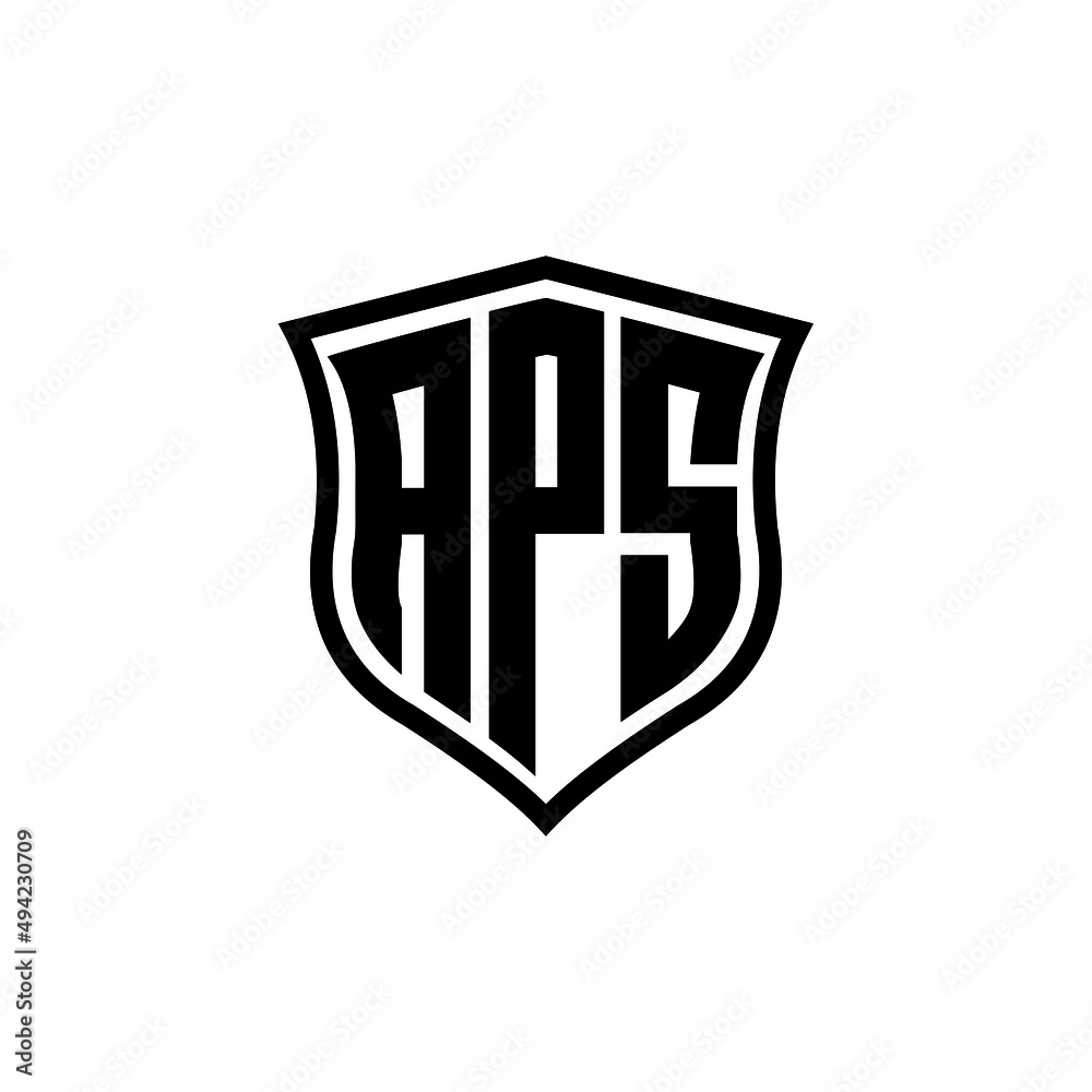 Vecteur Stock APS letter logo design with white background in ...