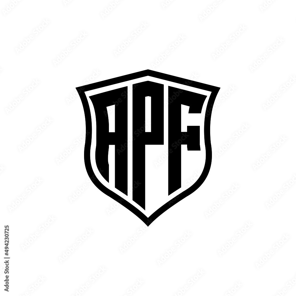 APF letter logo design with white background in illustrator, vector ...