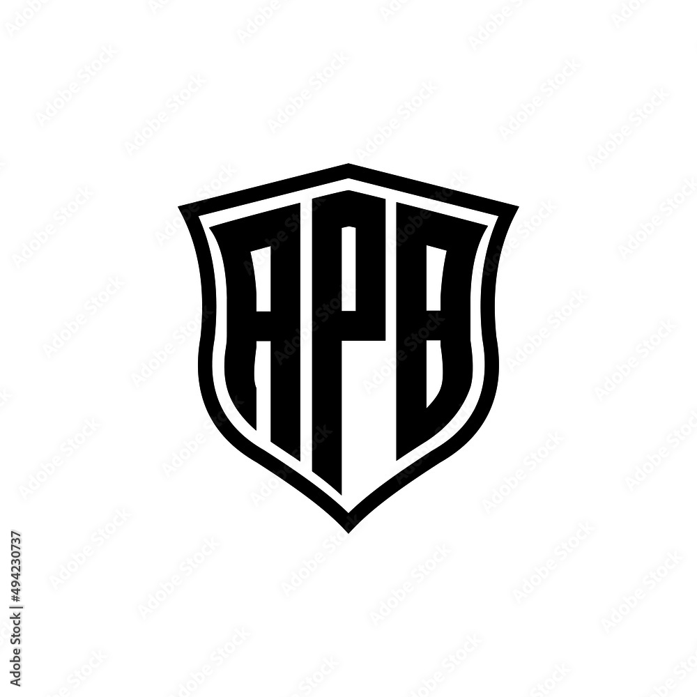 Vecteur Stock APB letter logo design with white background in ...