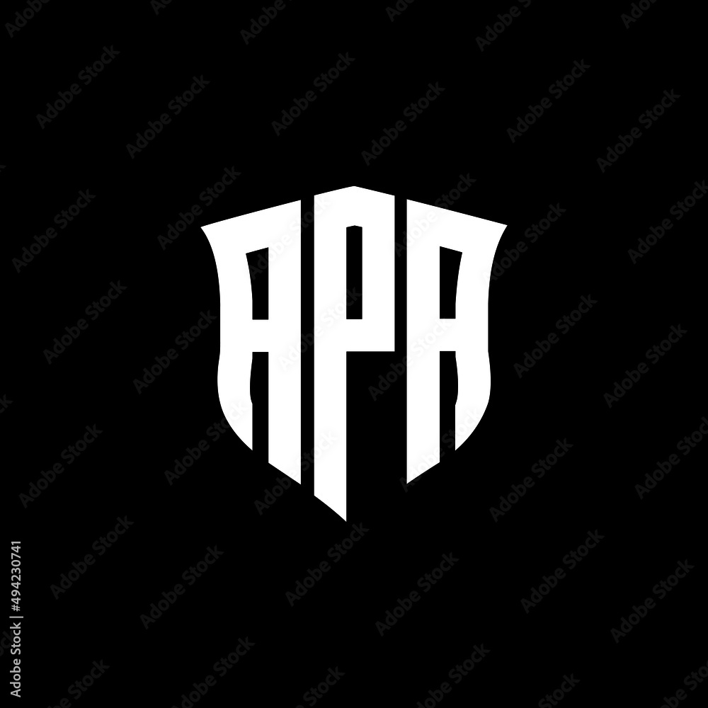 APA letter logo design with black background in illustrator, vector ...