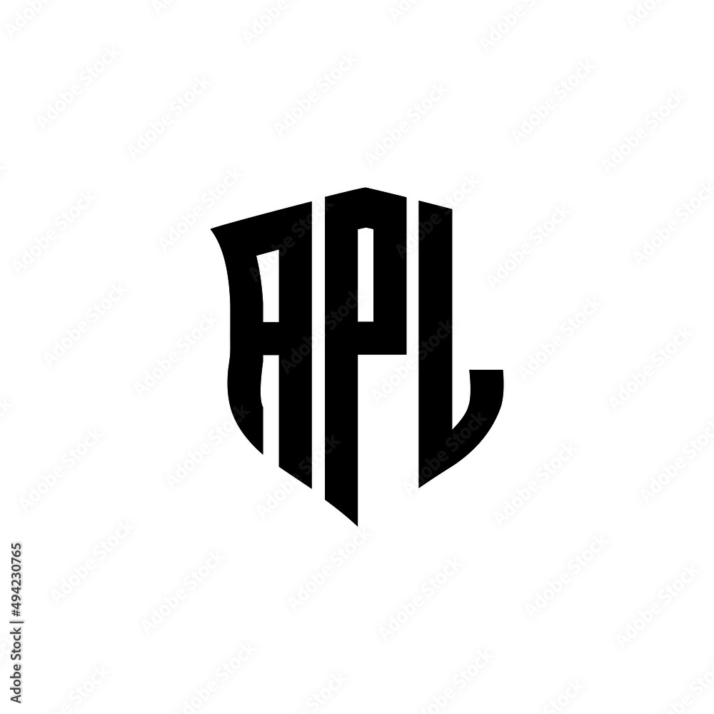 APL letter logo design with white background in illustrator, vector ...