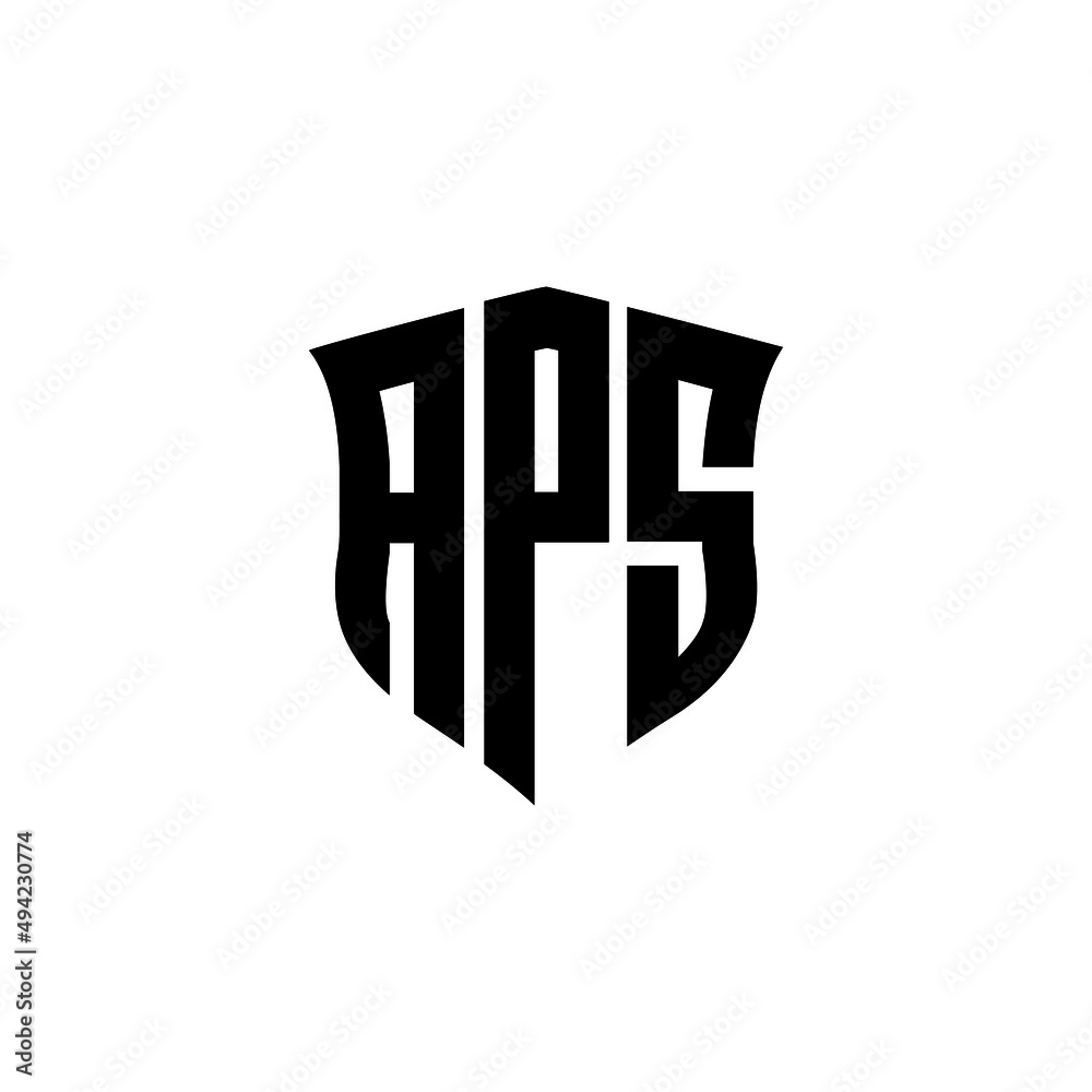 Vecteur Stock APS letter logo design with white background in ...