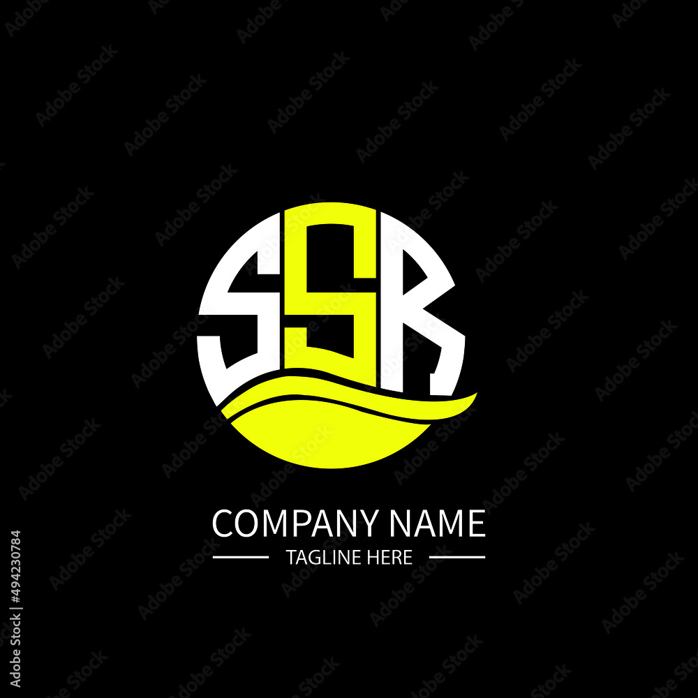 SSR logo monogram isolated on circle element design template, SSR ...
