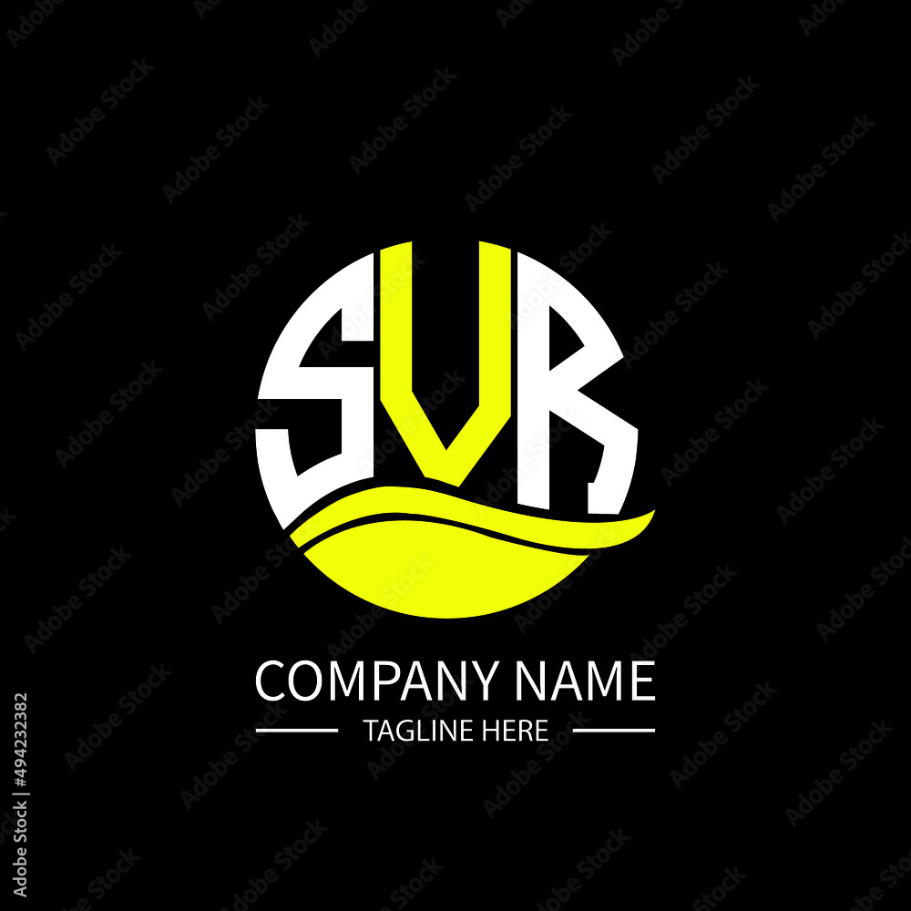 SVR logo monogram isolated on circle element design template, SVR ...