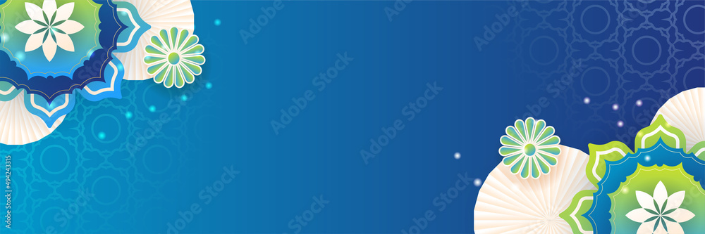 Stylish blue golden mosque design islamic banner background Stock ...