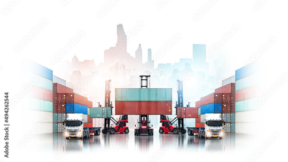 Logistics import export and International transportation of forklift ...