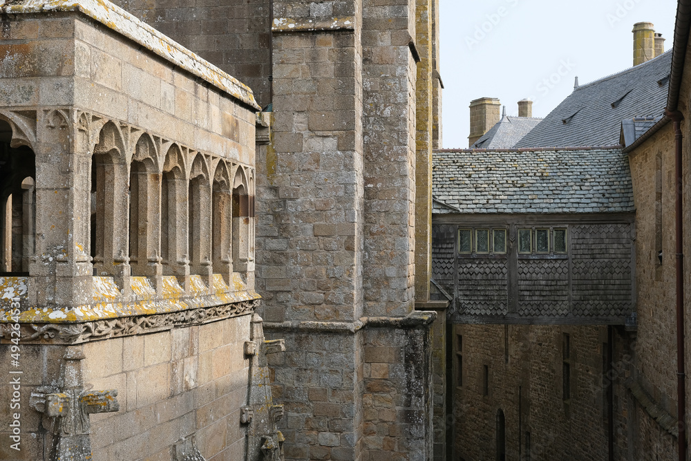 Rocket island, famous sanctuary abbey Monastery fortress Mont Saint ...