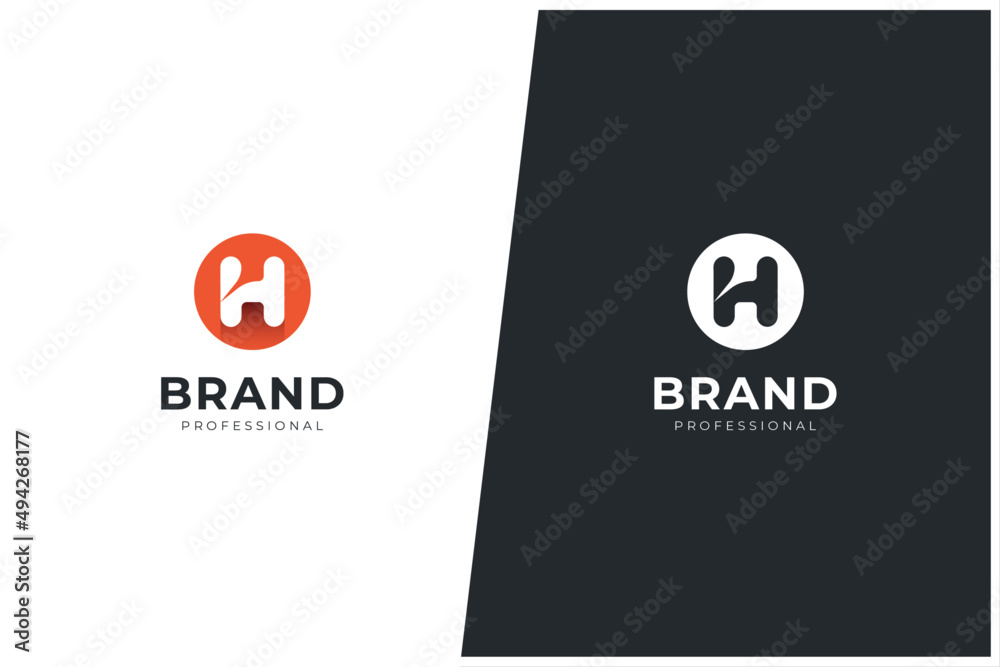 H Letter Abstract Monogram Vector Logo Stock Vector | Adobe Stock