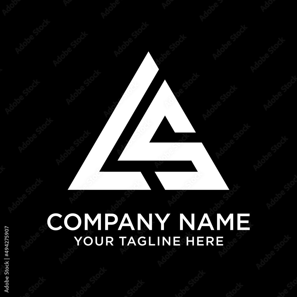 LS letter logo design triangle shape Stock Vector | Adobe Stock