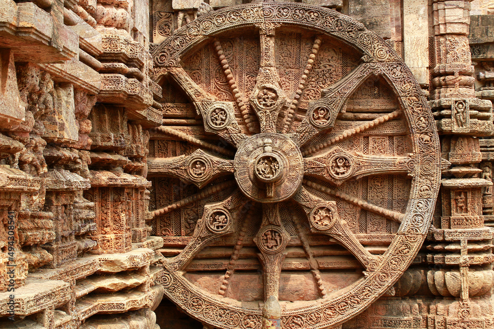 Wheel of Time. Konark Sun Temple. India Stock Photo | Adobe Stock