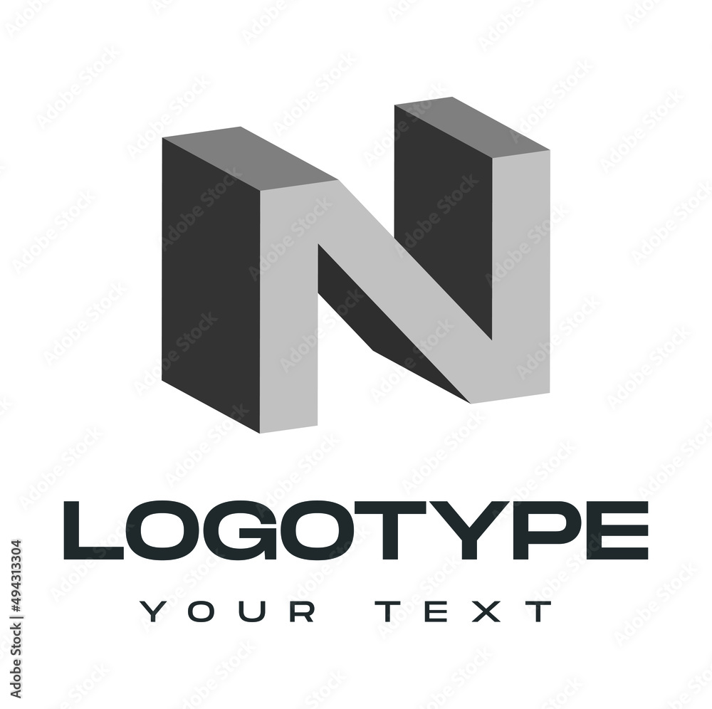 Letter Logo, 3D Logo, 3D Letters, Initial Logo, Monogram, Logo for ...