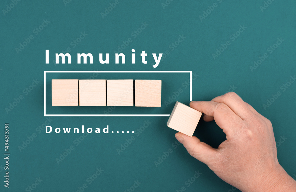 Covid-19 Vaccination, immunity by booster syringes, loading bar with ...