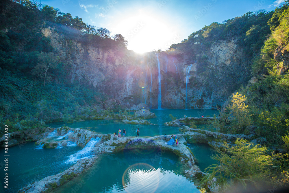 Cascada del Salto en la huasteca potosina, san luis potosi, mexico ...