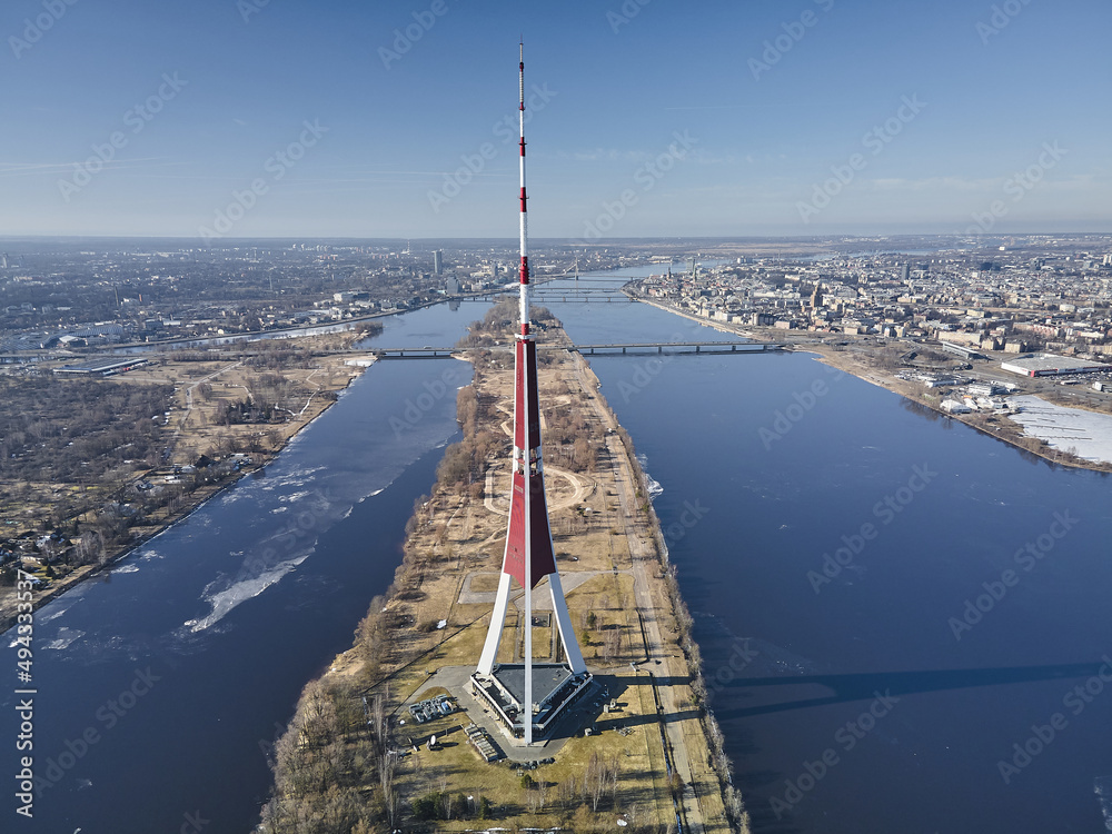 Riga Radio And TV Tower - tallest tower in the European union Stock ...