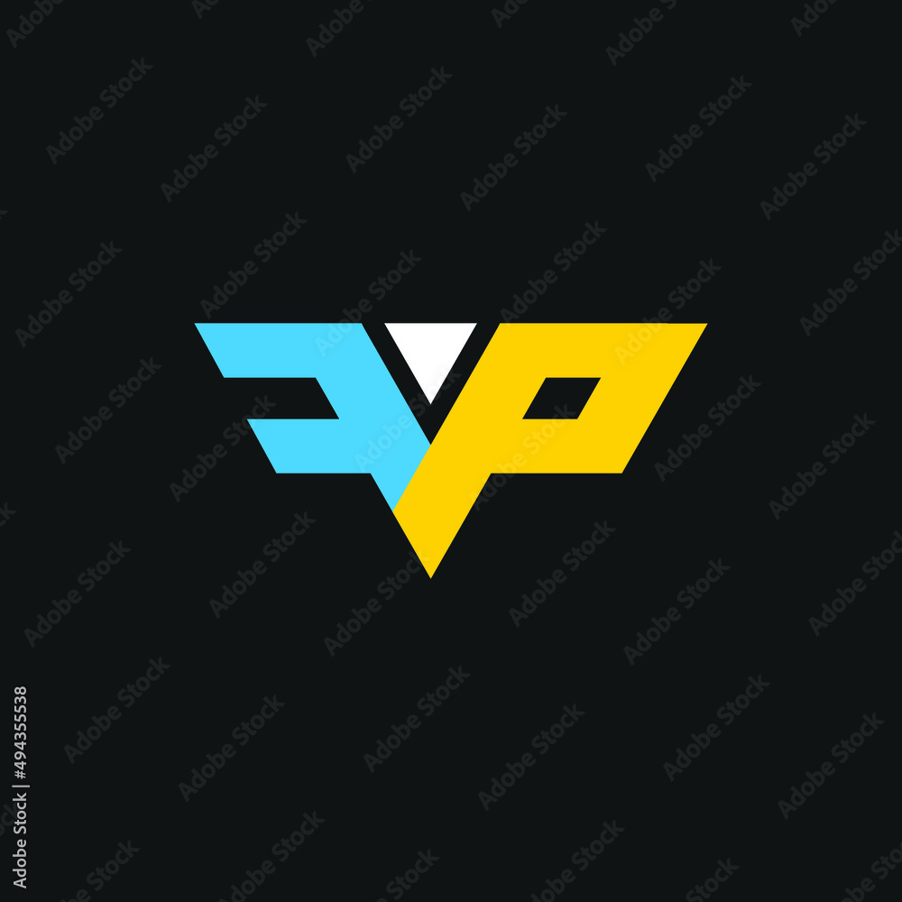 Vector illustration of FP logo designed with letter f and p isolated on ...