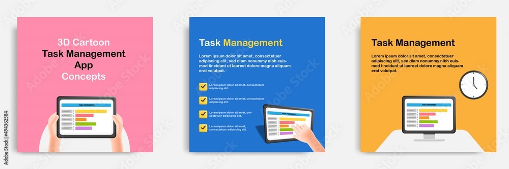 Social media informative task organizer app post banner template design ...