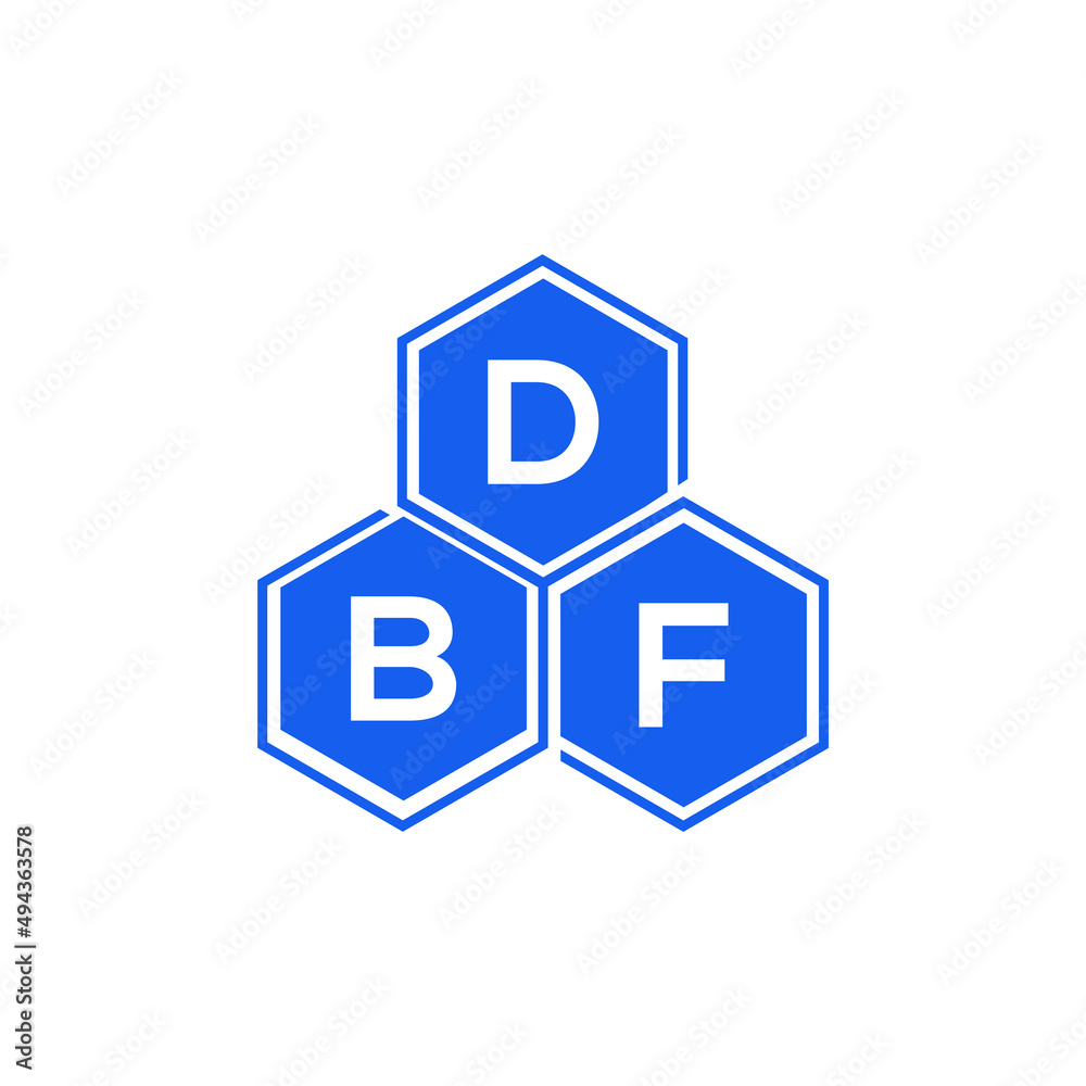 DBF letter logo design on White background. DBF creative initials ...