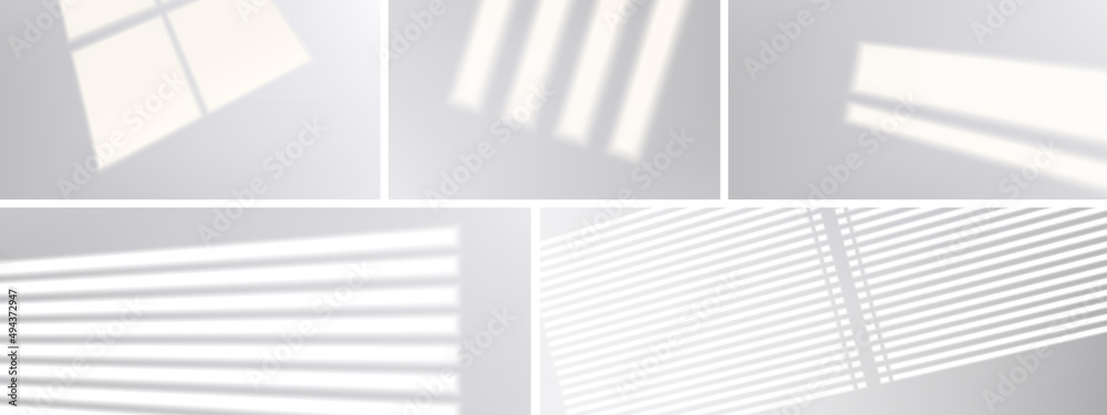 Window shadows on wall, floor or ceiling, realistic light blinds ...