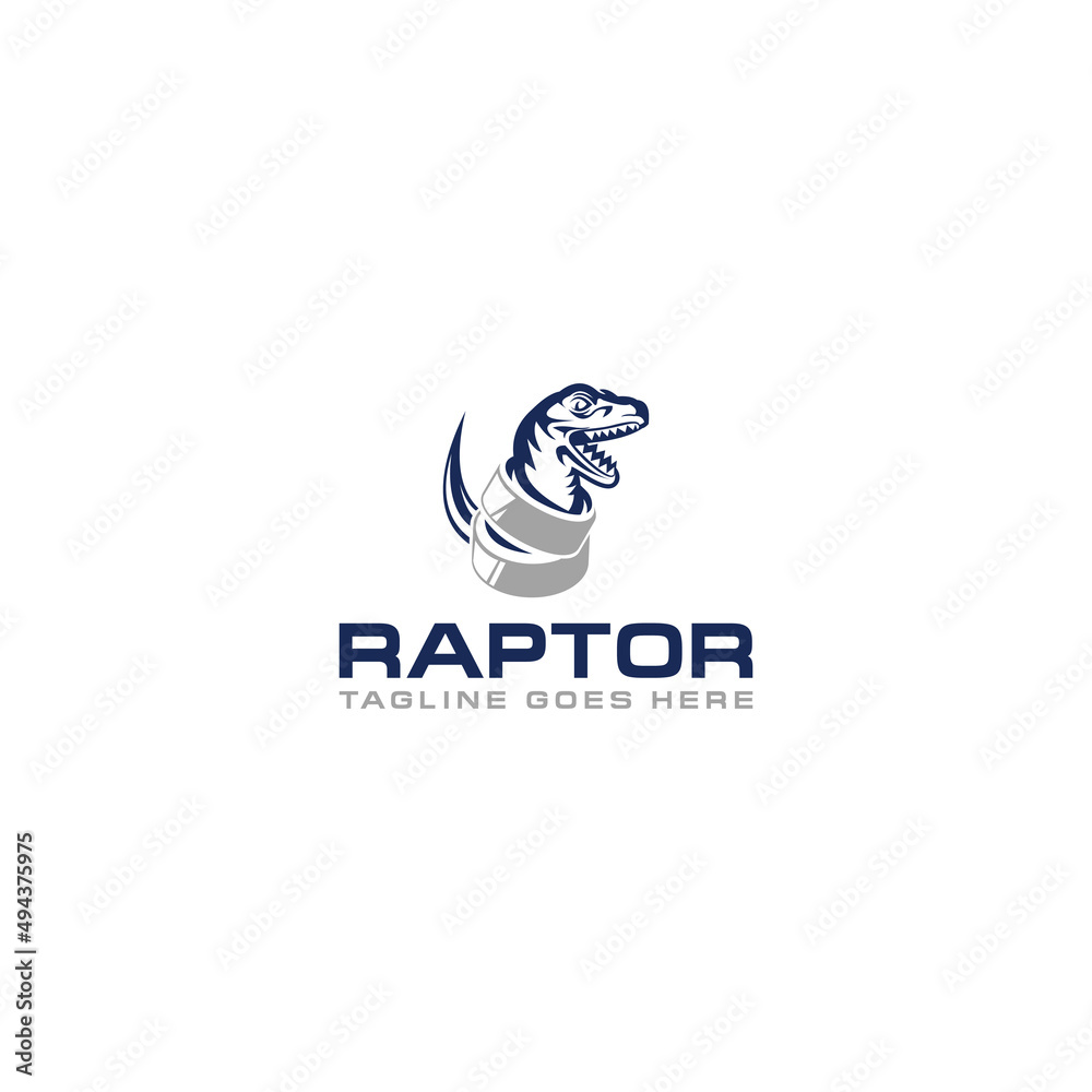Raptor and steel logo sign design Stock Vector | Adobe Stock