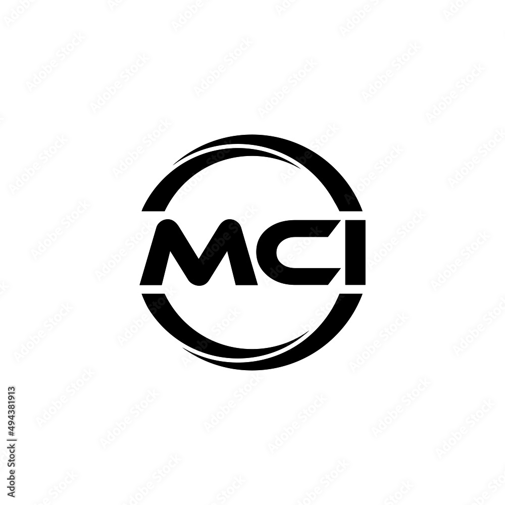 MCI letter logo design with white background in illustrator, vector ...