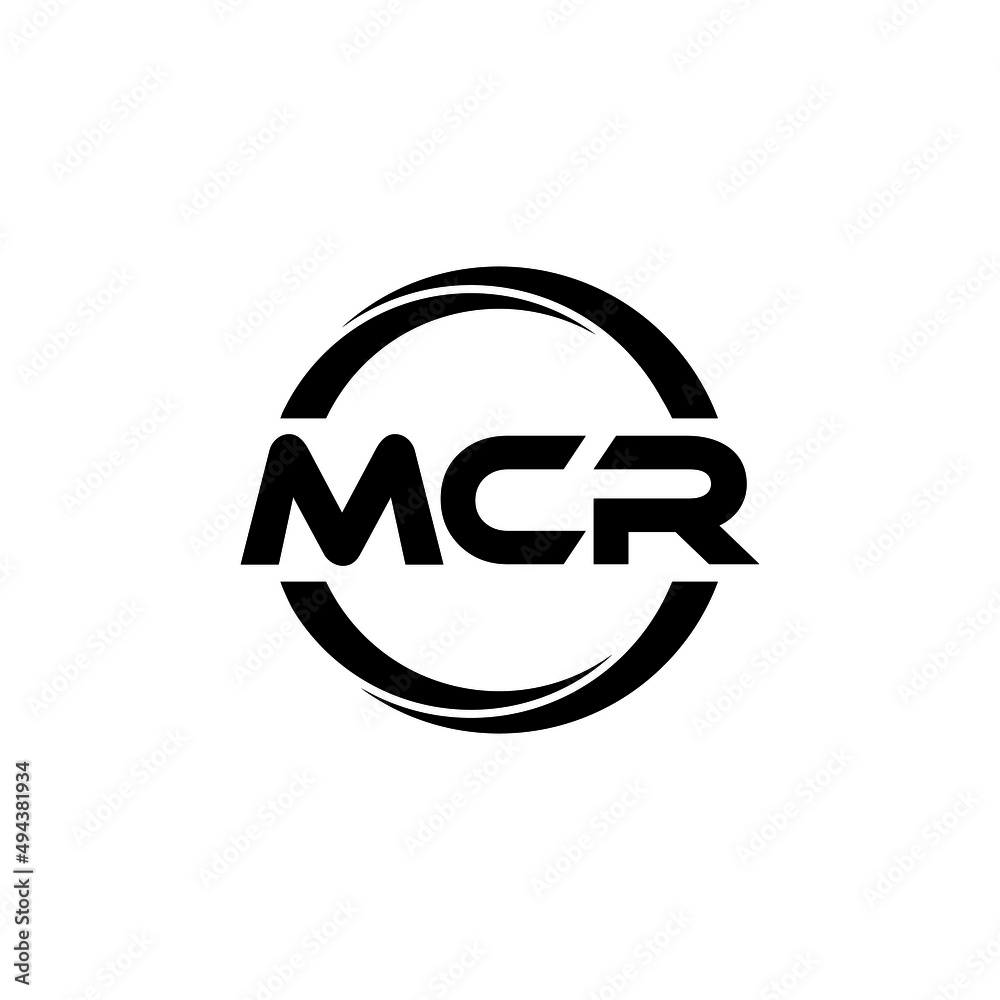 MCR letter logo design with white background in illustrator, vector ...