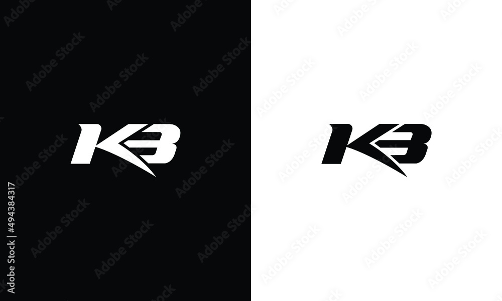 Vetor de Initial Letter KB Logo Template Design do Stock | Adobe Stock