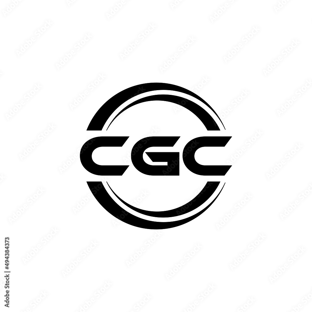 CGC letter logo design with white background in illustrator, vector ...