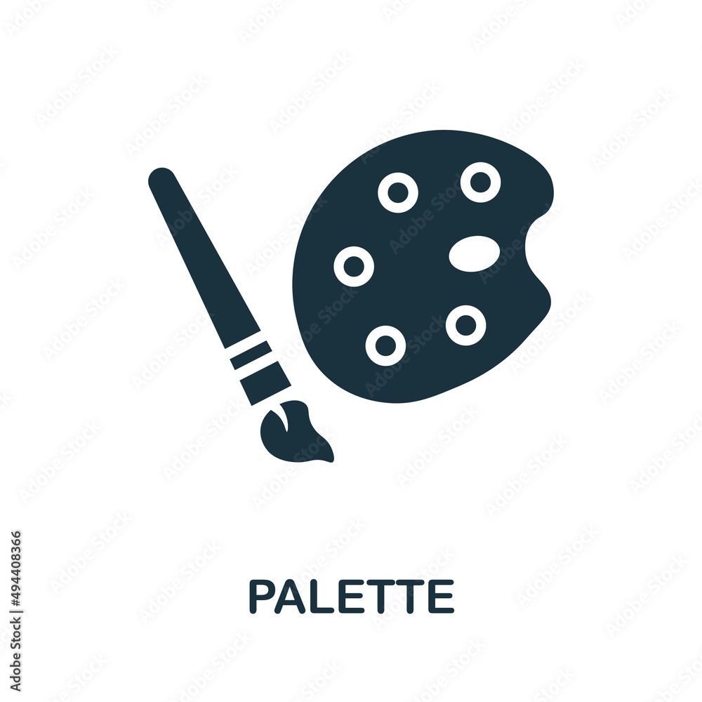 Palette icon. Monochrome simple Palette icon for templates, web design ...