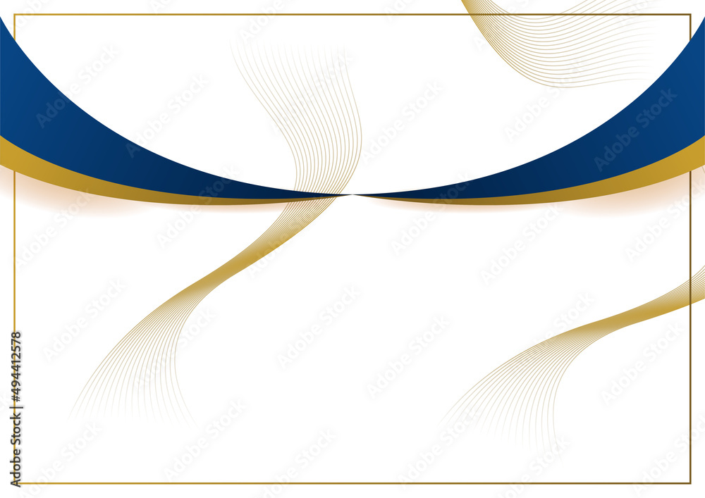 Abstract blue and gold presentation background design Stock Vector ...