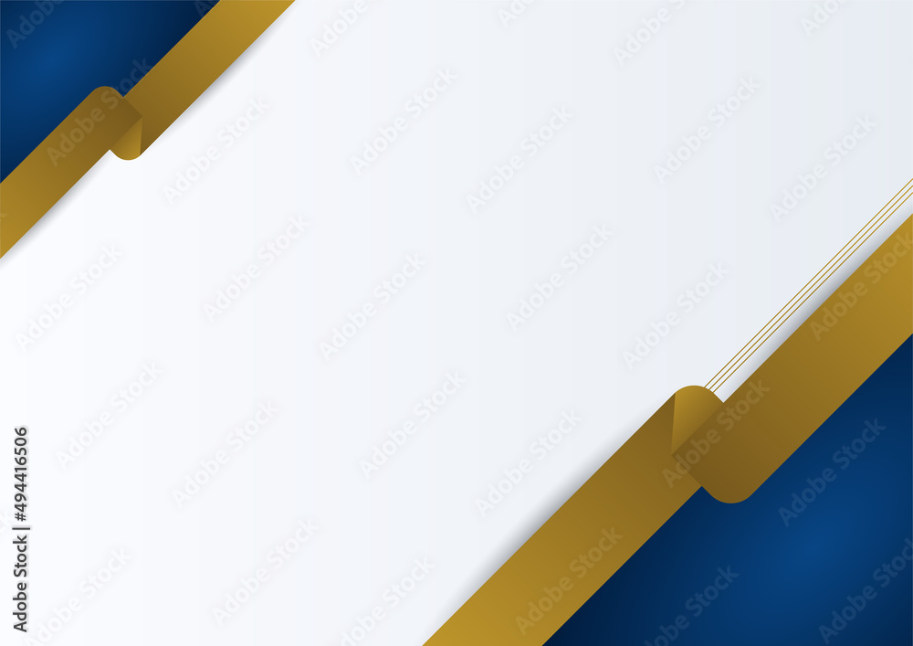 Abstract blue and gold presentation background design Stock Vector ...