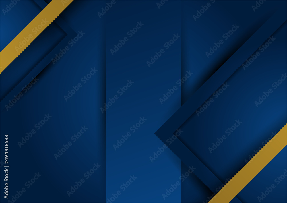 Abstract blue and gold presentation background design Stock Vector ...