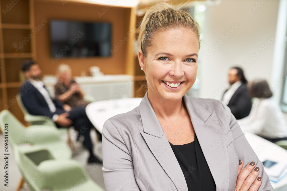 Successful business woman as boss and start-up founder Stock Photo ...