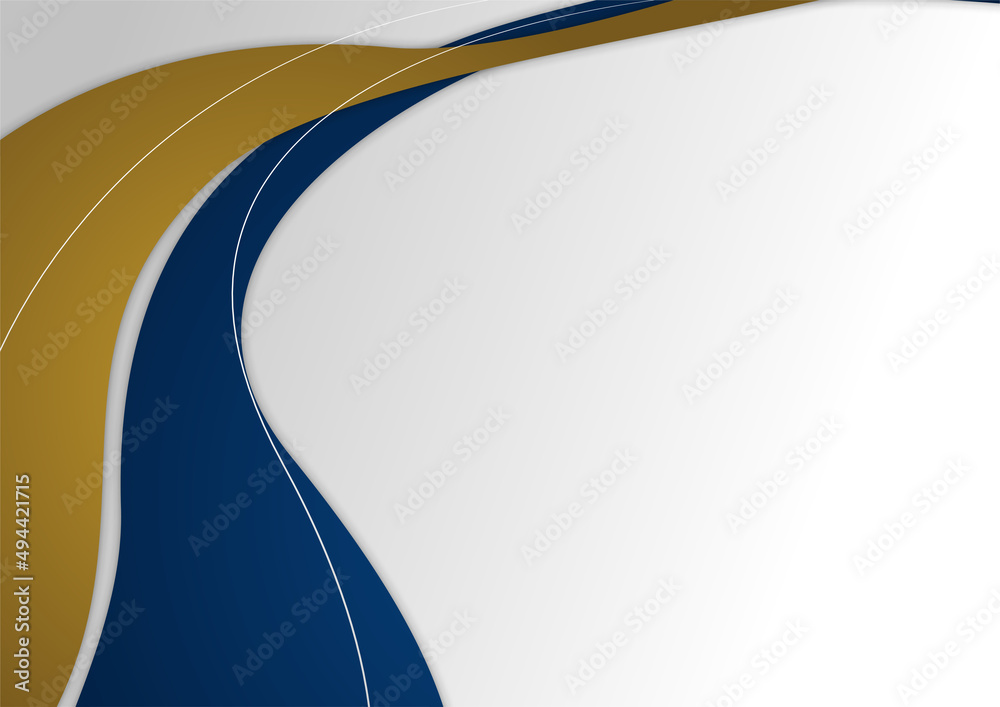 Abstract blue and gold presentation background design Stock Vector ...