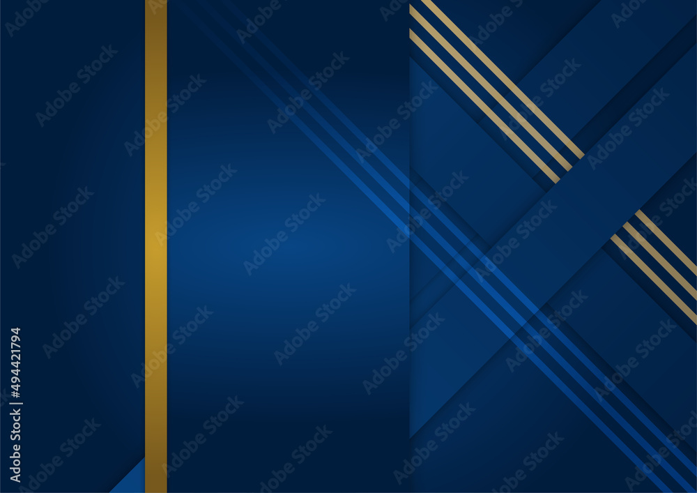 Abstract blue and gold presentation background design Stock Vector ...