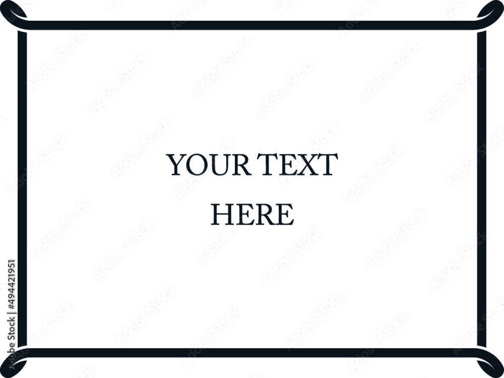 Vector horizontal frame border. Signboard or shop sign design Stock ...