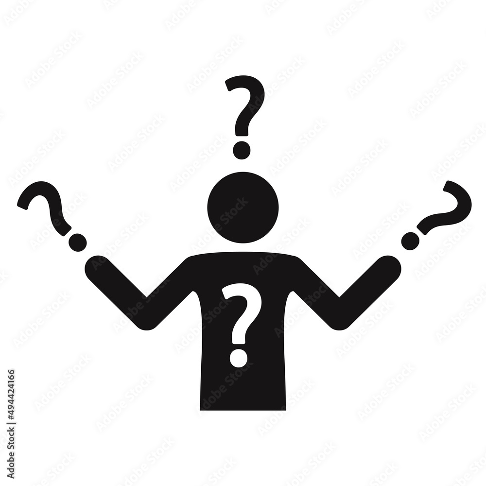 Perplexity icon. A lot of questions. Confusion. Making decisions vector ...