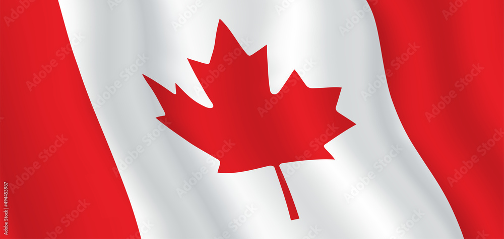 Canada flag horizontal background. Canada flag vector banner with copy ...