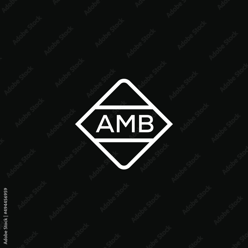 AMB letter design for logo and icon.AMB monogram logo.vector ...
