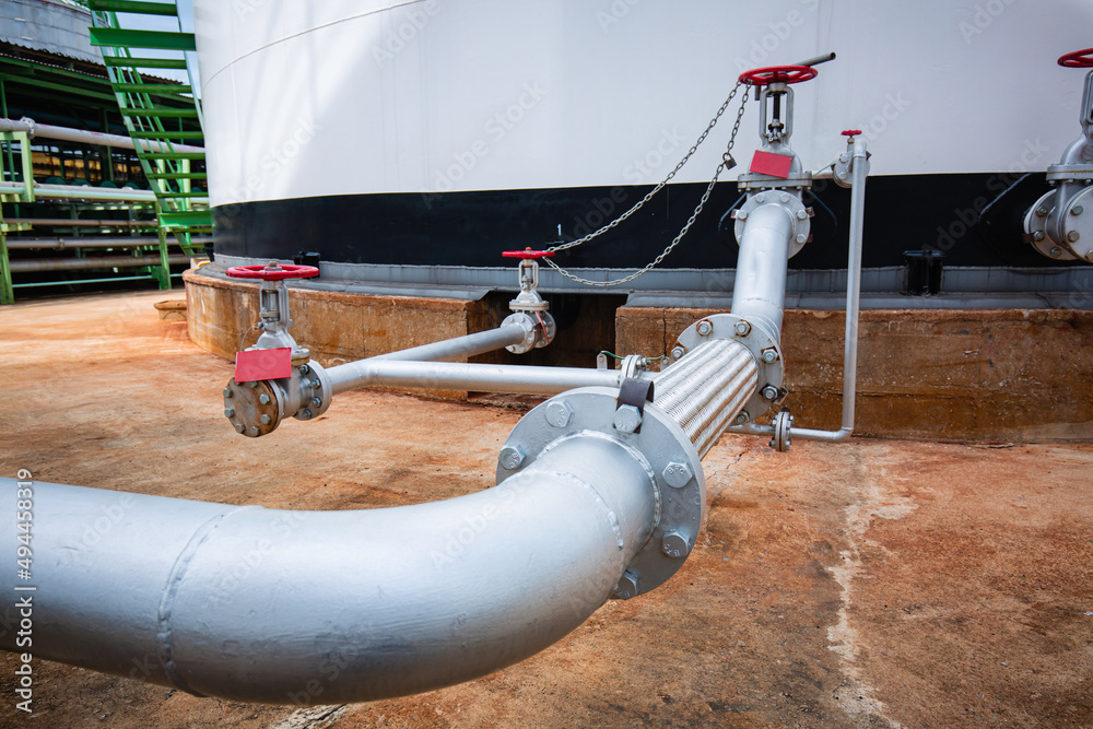 Flexible stainless steel pipe flange valve tank installed with Flexible ...