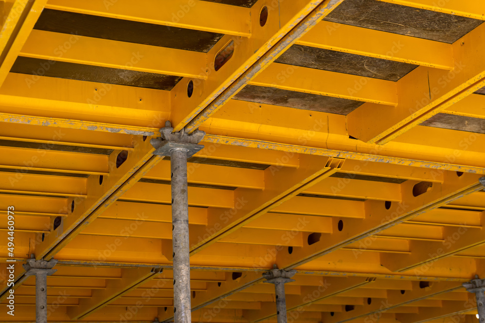 onstruction formwork for concrete slab pouring at construction site ...