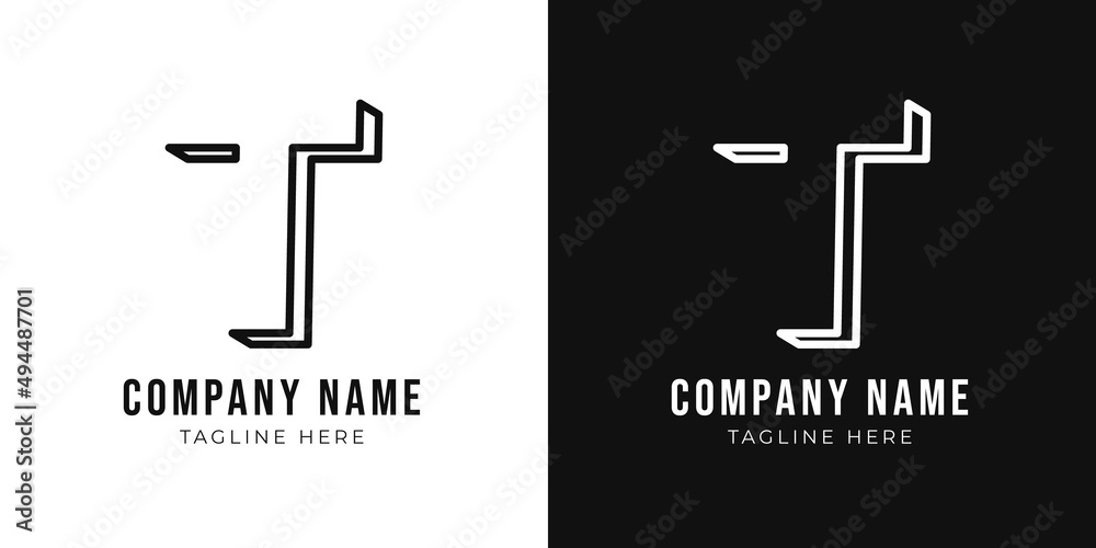 Initial letter t monogram logo design template. Creative outline t ...
